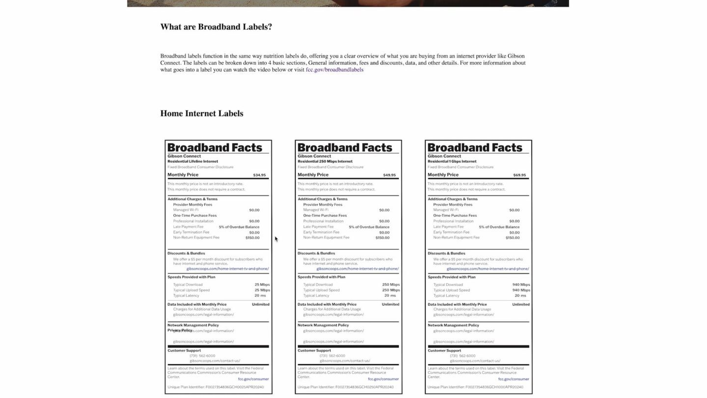 Understanding Broadband Labels – Gibson Cooperatives